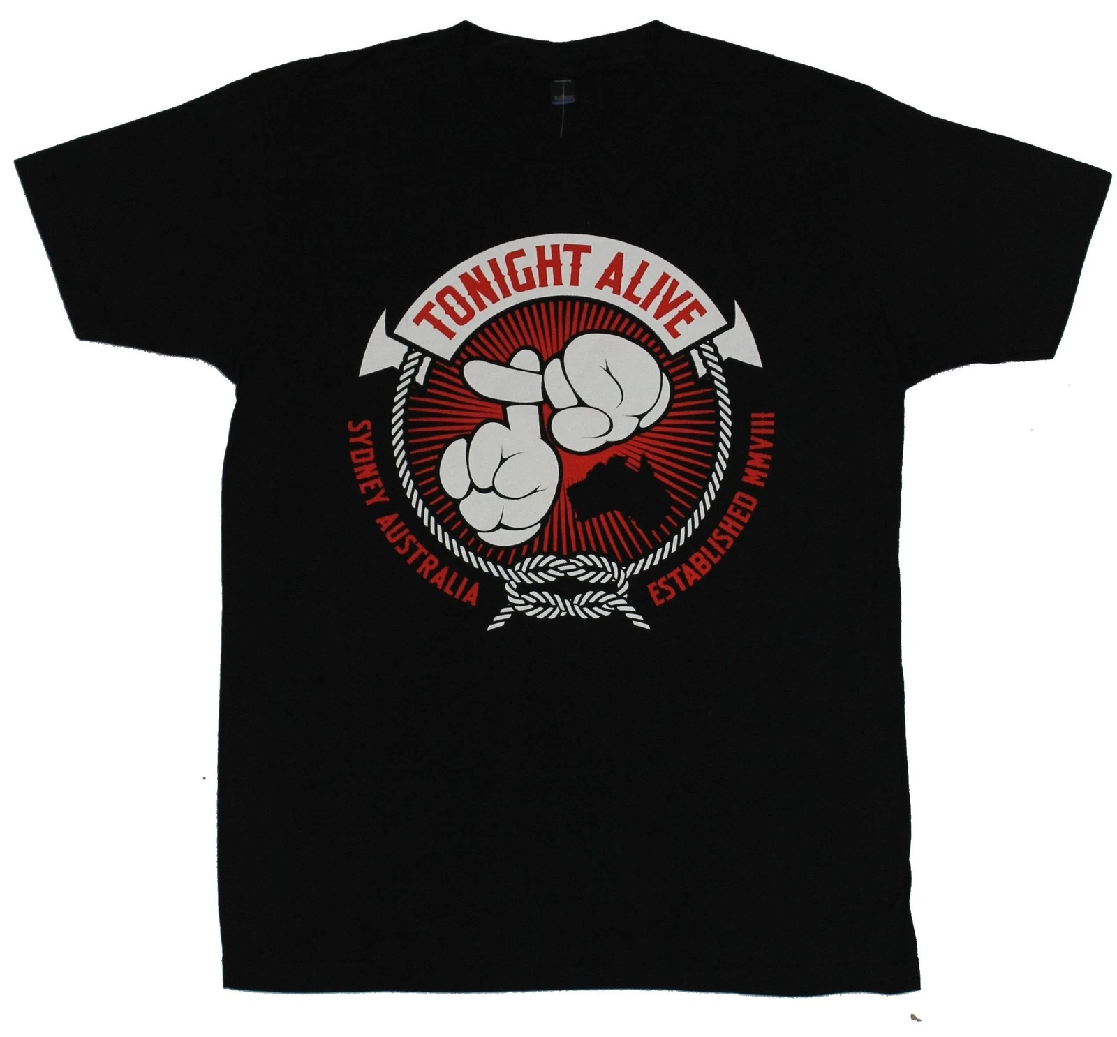 RARE Tonight Alive Adult New T-Shirt - Puffy Hands Finger Cross Pic ...