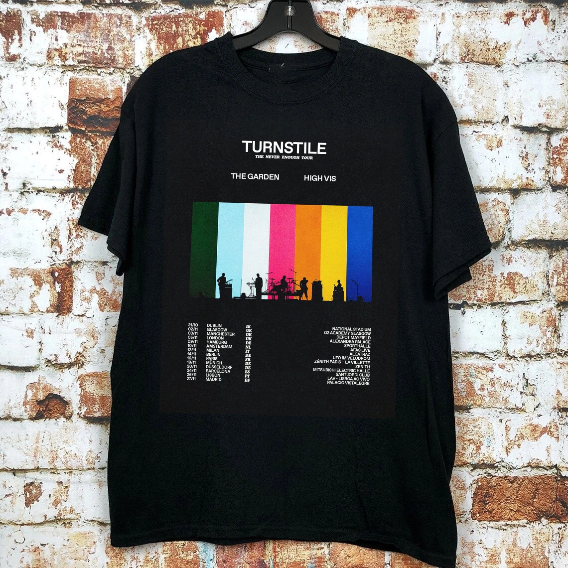RARE Turnstile 2025 EU Tour The Never Enough Tour T Shirt Full Size S ...