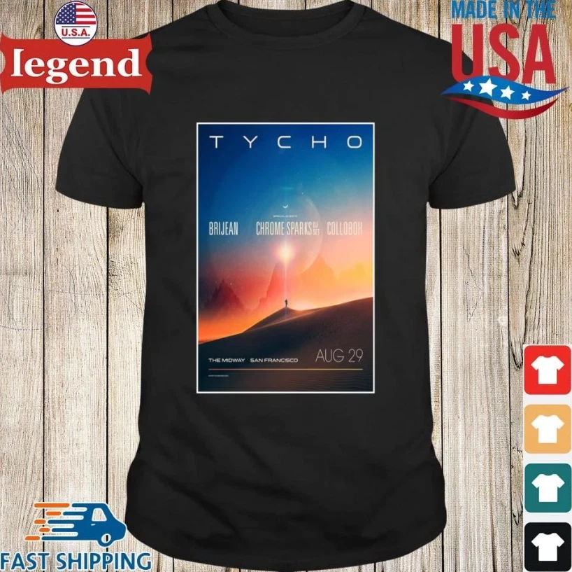 RARE Tycho The Midway August 29 2025 San Francisco Poster T-shirt ...