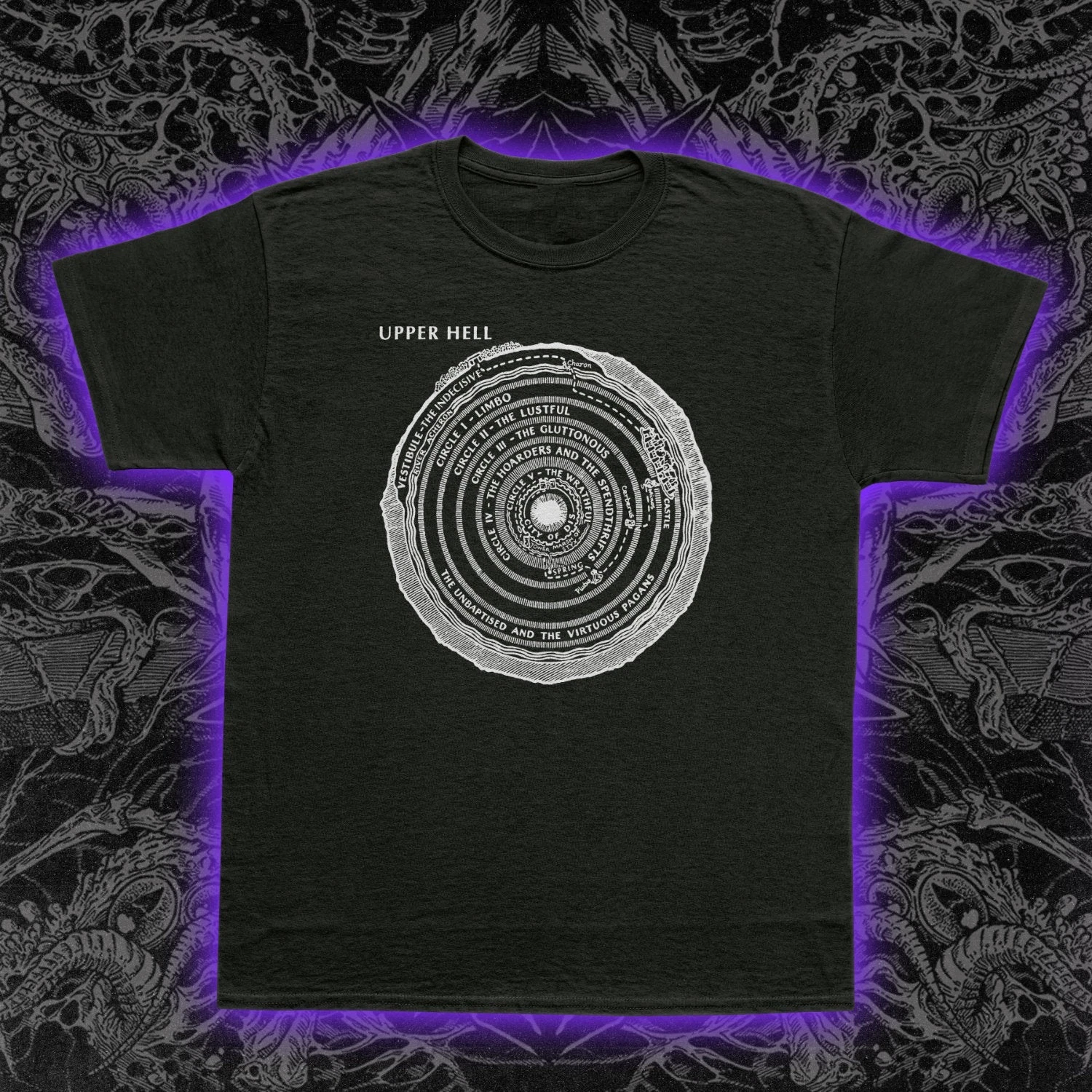 RARE Upper Hell T-Shirt Dante's Inferno Circles of Hell Limbo Lust ...