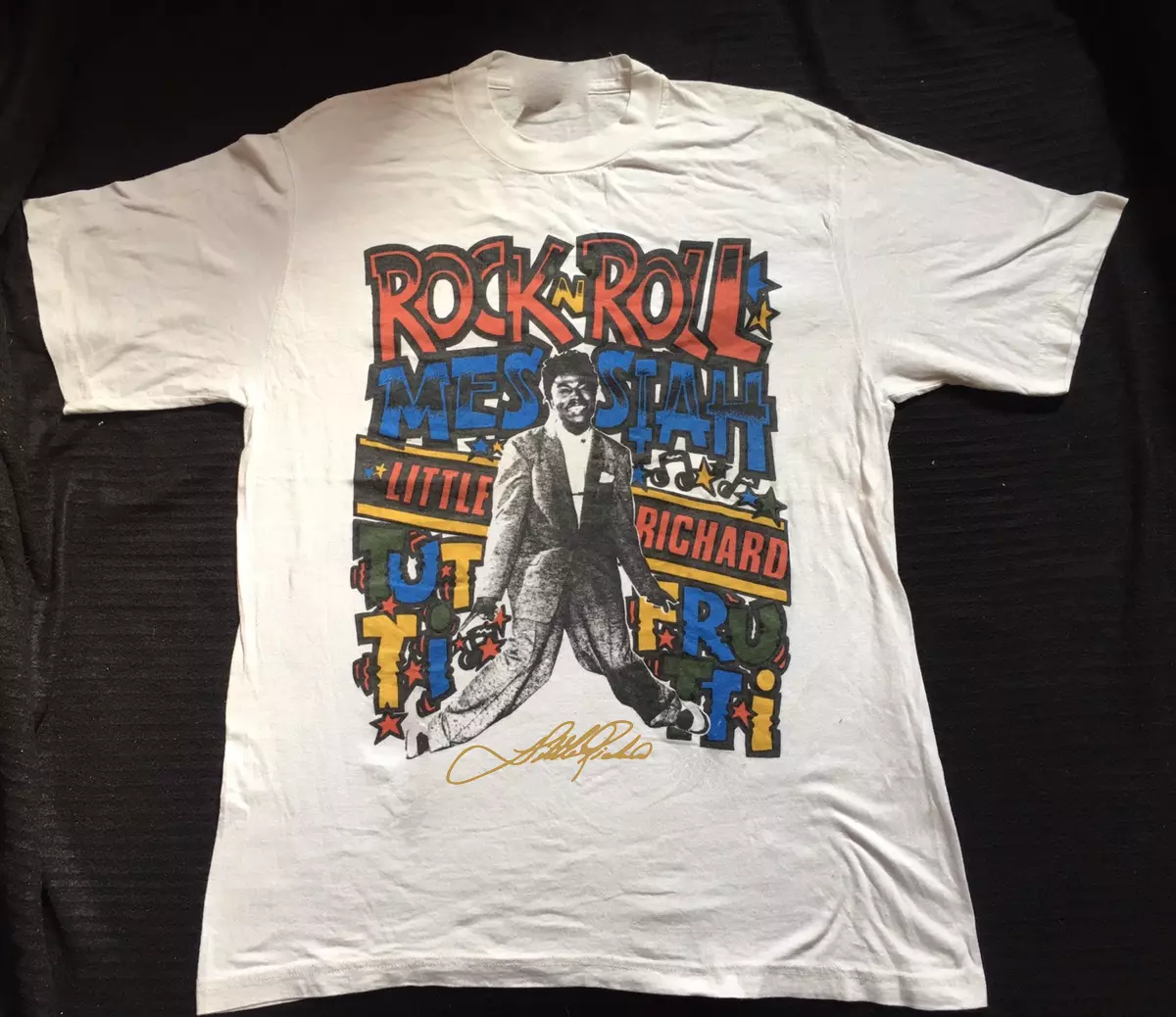 RARE Vintage Little Richard Heavy Cotton Full Size White Men Women ...