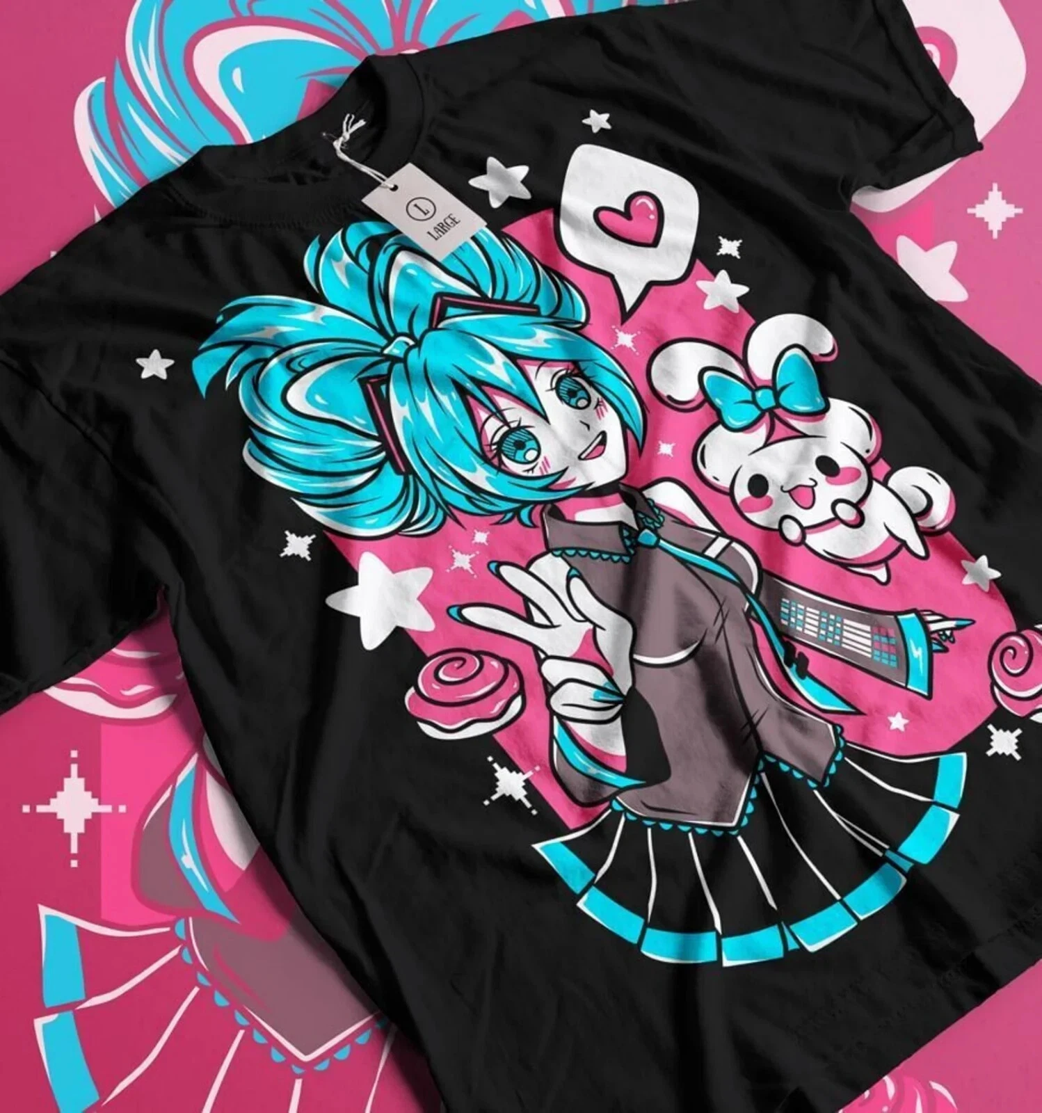RARE Vocaloid Hatsune Miku × Sanrio Cinnamoroll Anime Manga Unisex ...