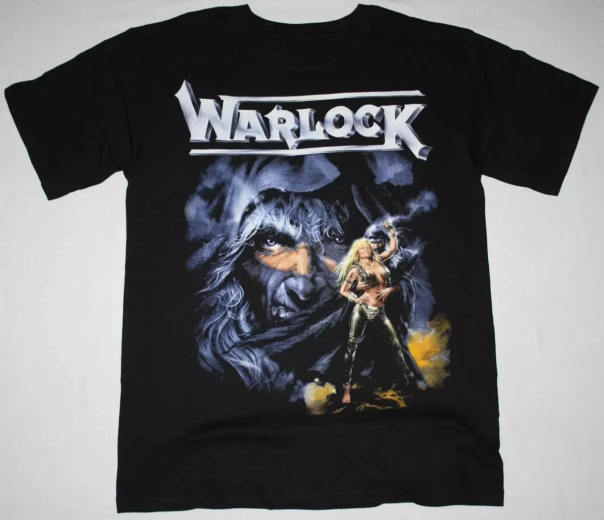 RARE Warlock band RETRO T-shirt Black Cotton All Sizes S to 5Xl 4D860 ...