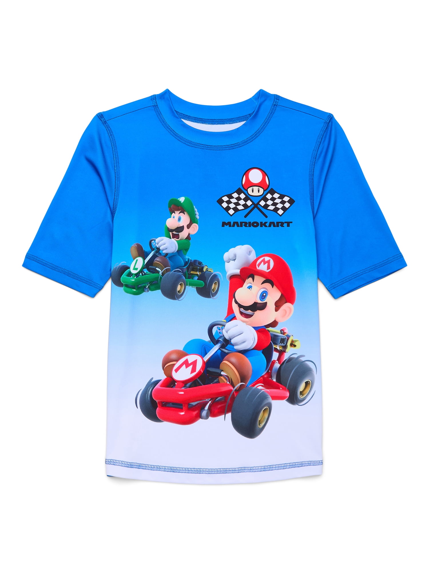 MarioKart Boys Rash Guard, Sizes 4-12 - Walmart.com