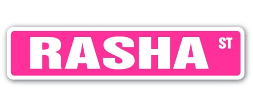 RASHA Street Sign Childrens Name Room Sign | Indoor/Outdoor | 36" Wide ...