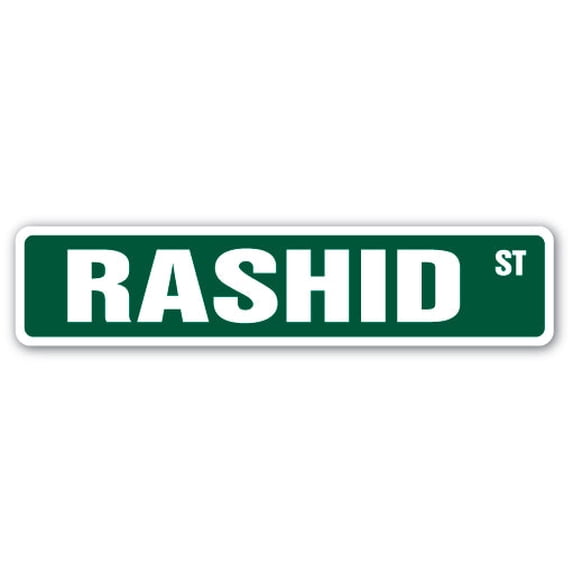 RASHID Street Sign Childrens Name Room Sign | Indoor/Outdoor | 30" Wide ...