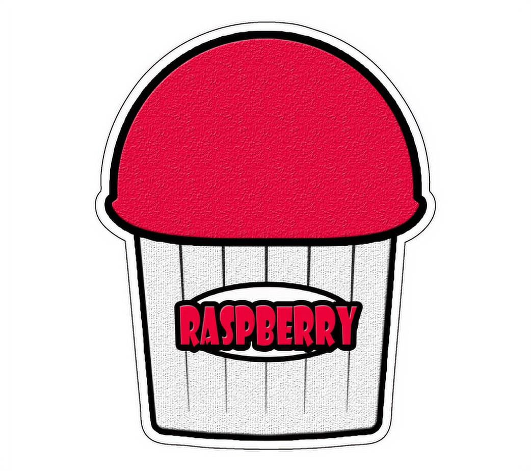 RASPBERRY FLAVOR Italian Ice Decal shaved ice cart sign - Walmart.com