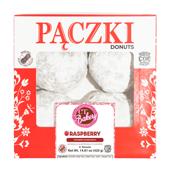 Raspberry Flavored Powdered Paczki Donut, 4 Count, 14.81 oz - Walmart.com