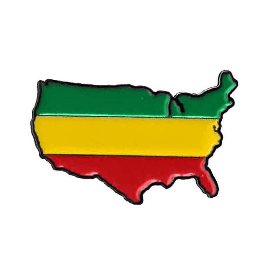 RASTA USA Pin – Extra Thick Epoxy Enamel, 1.25" x 0.85" - Walmart.com