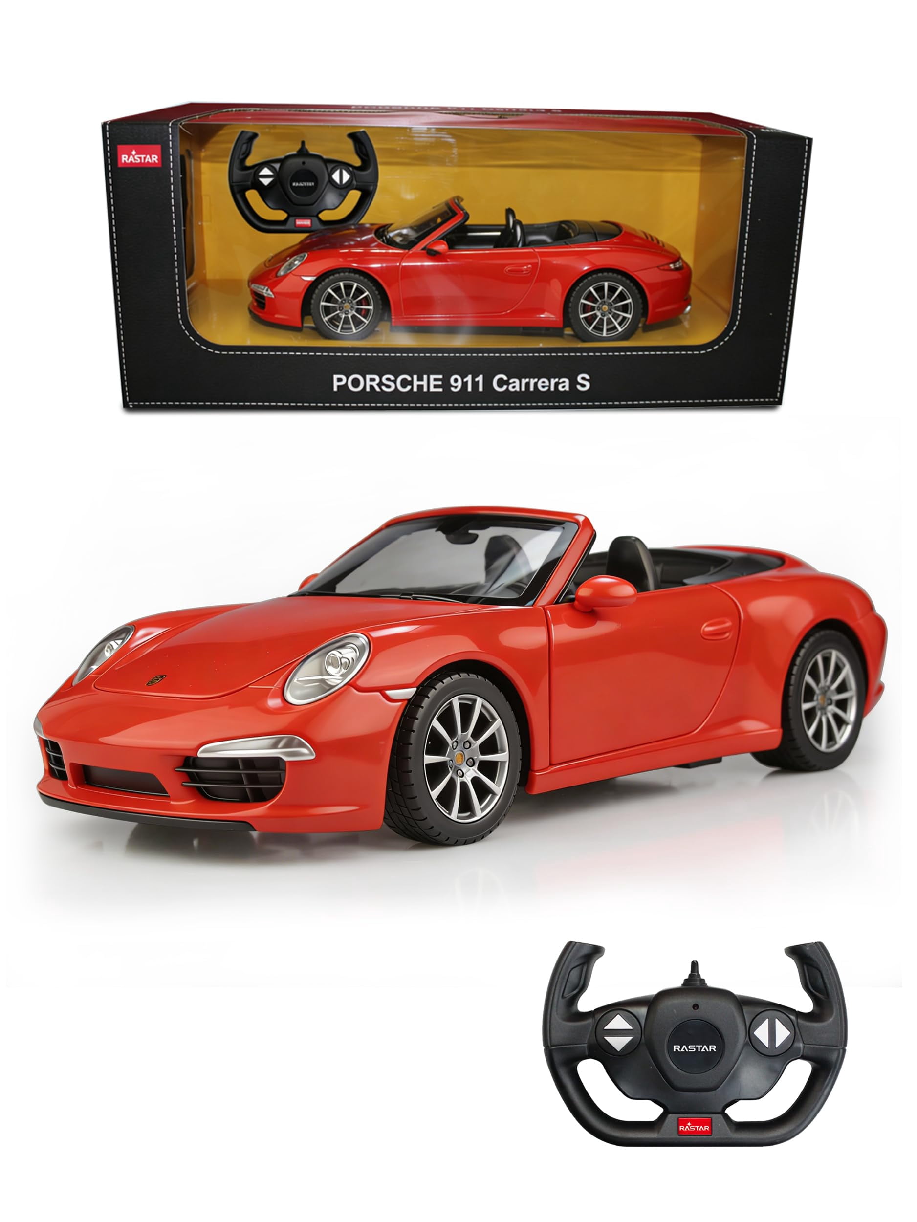 RASTAR 47700 1/12 Porsche RC Car - Officially Licensed Porsche 911 ...