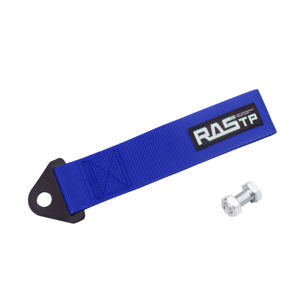 RASTP Universal Blue 6600Lbs Real Tow Strap Towing Rope Nylon JDM ...