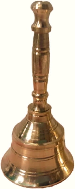 RATAN ENTERPRISES Pooja Golden Solid Brass Pooja Bell For Diwali Pooja ...