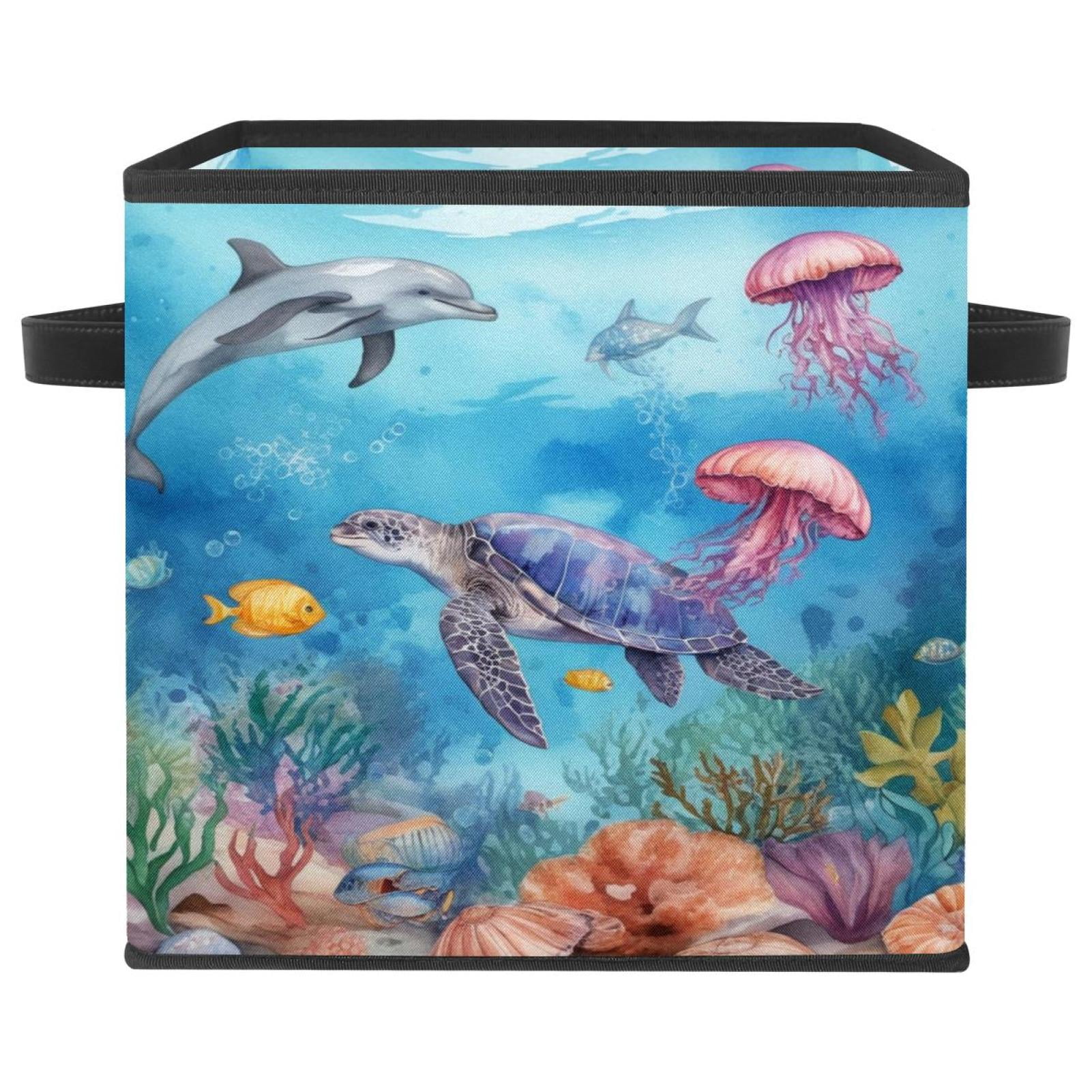 RATGDN Collapsible Fabric Cube Storage Bin with Double Handles for ...
