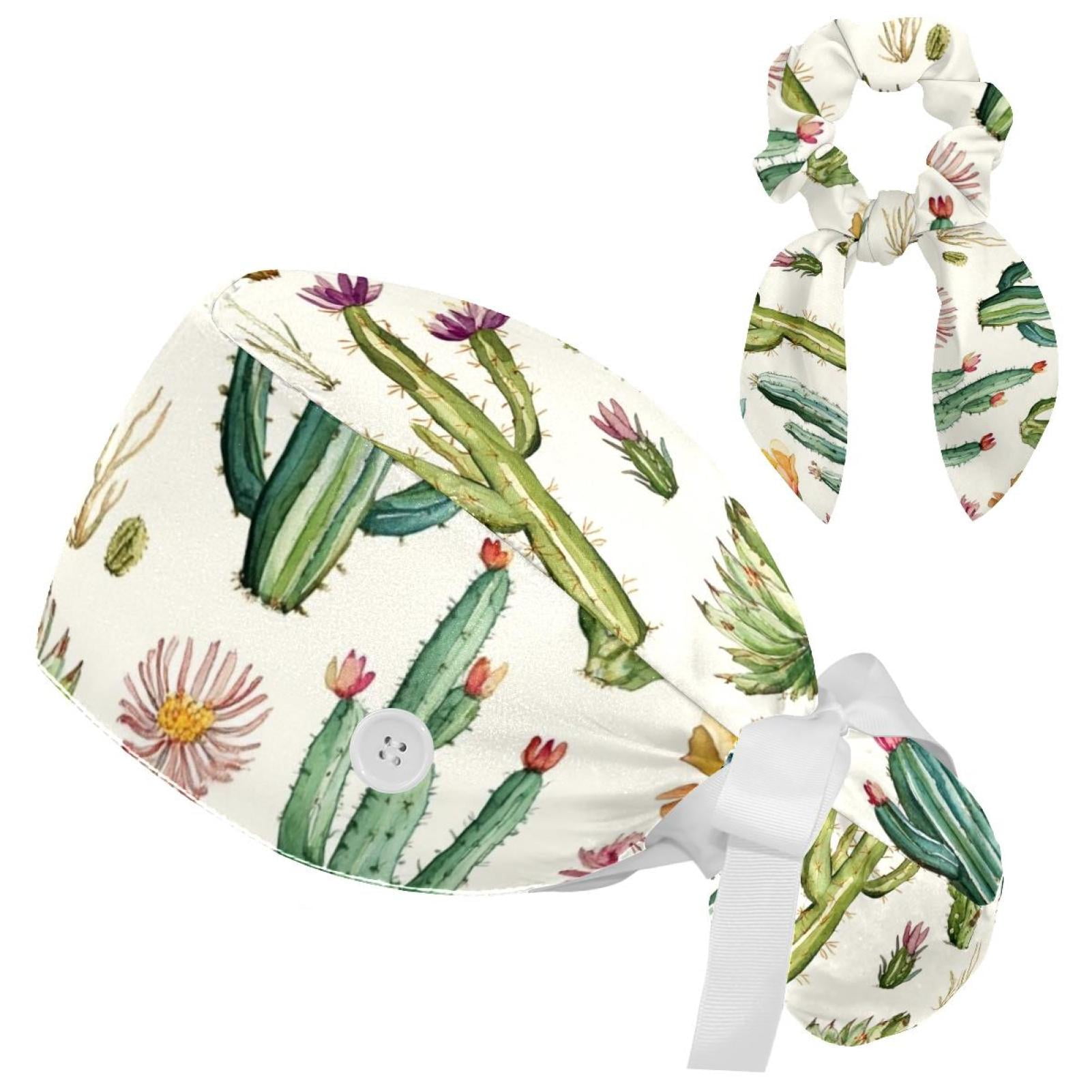 RATGDN Colorful Desert Cacti Working Scrub Cap for Women Men ...
