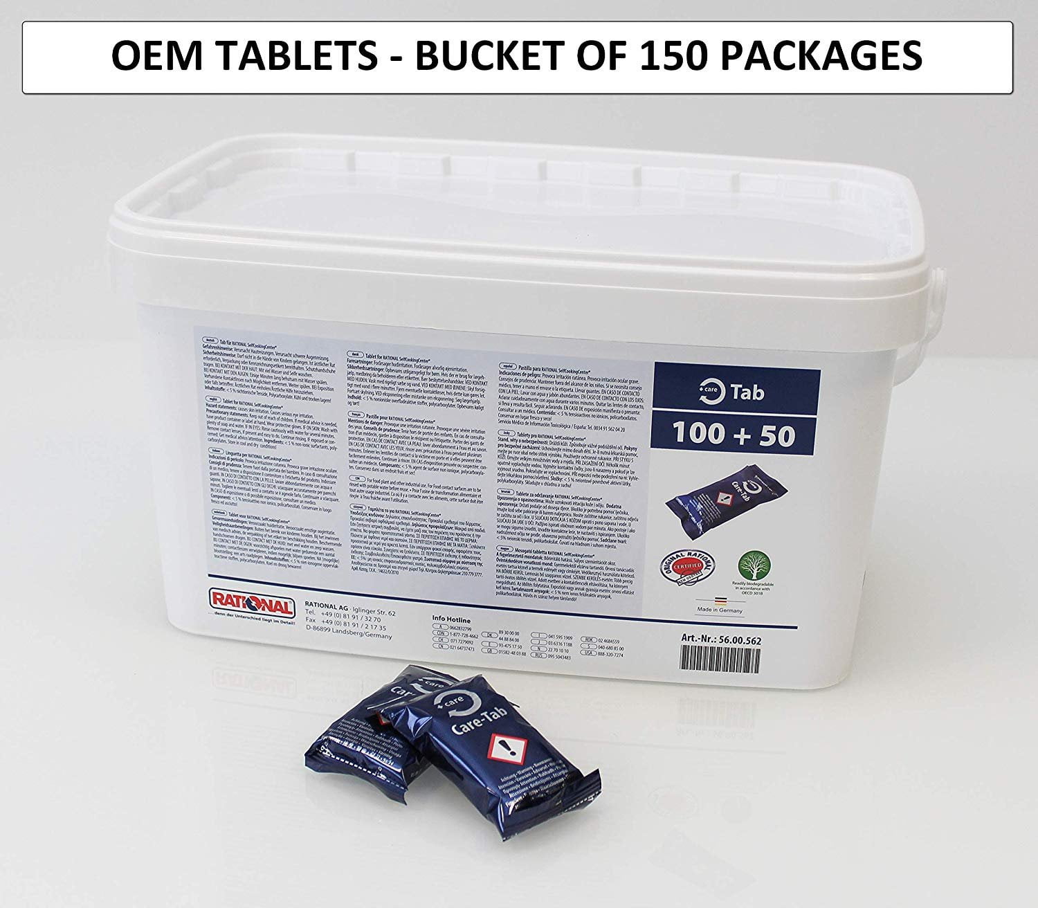 RATIONAL Care Tabs OEM for Self Cooking Center 150 Tab Bucket - Walmart.com