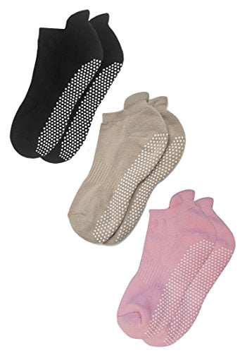 RATIVE Anti Slip Non Skid Barre Yoga Pilates Hospital Socks with grips ...