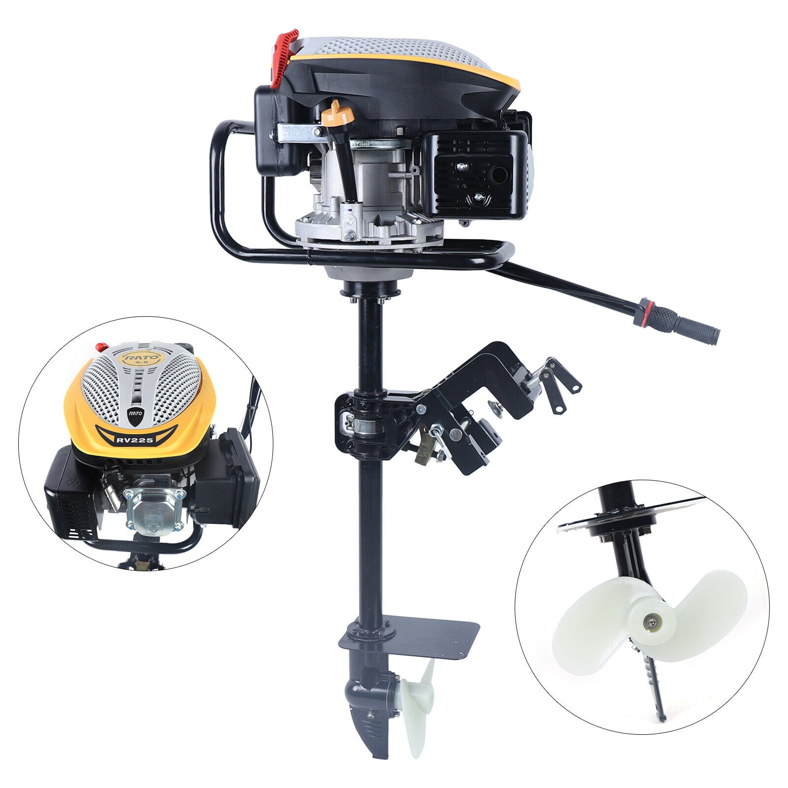 RATO 9HP 4-Stroke Outboard Motor Multicolor Gasoline Outboard Boat ...