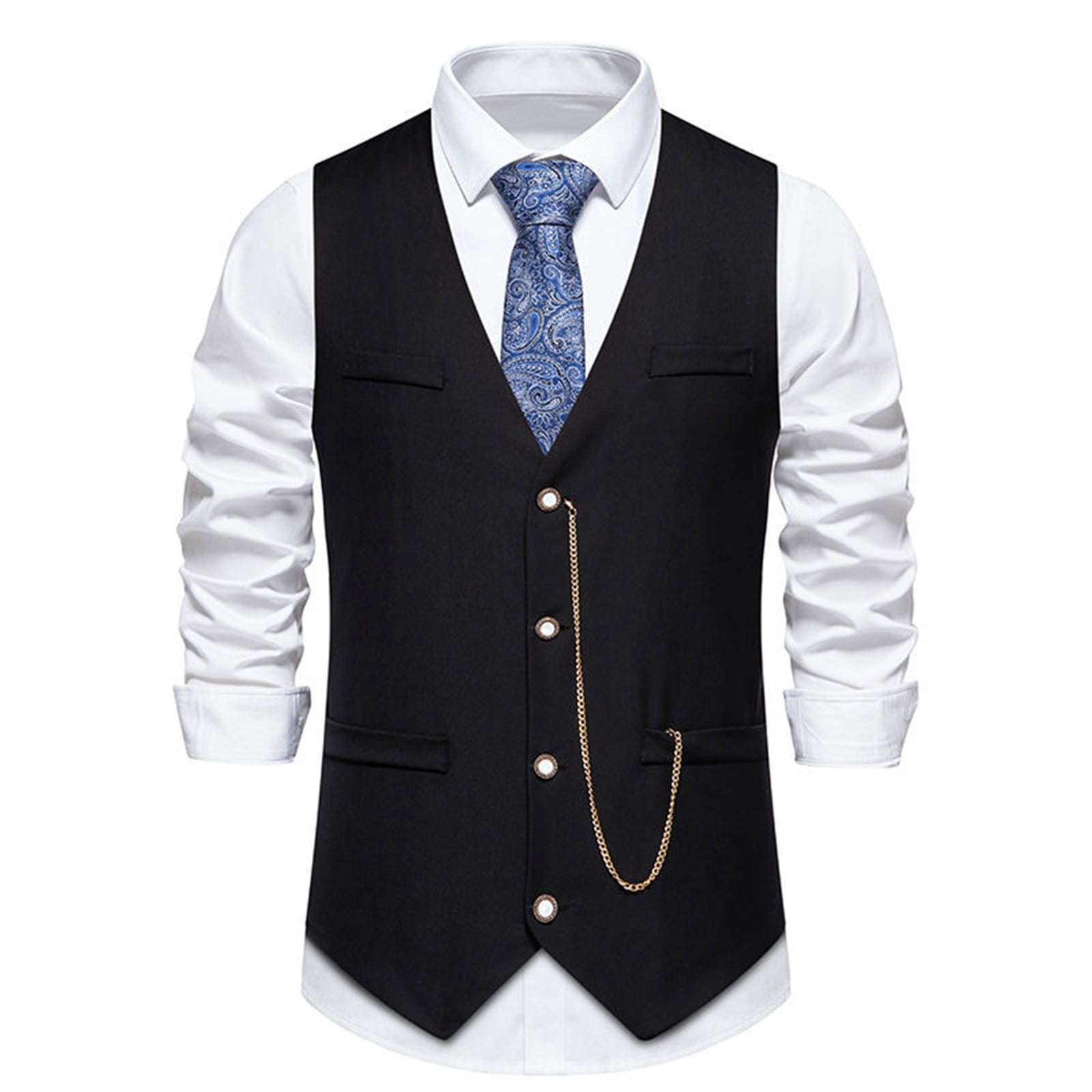 RATTOYY Suit Vest For Men Casual Stripes Retro Vest Vests For Men 2024 ...