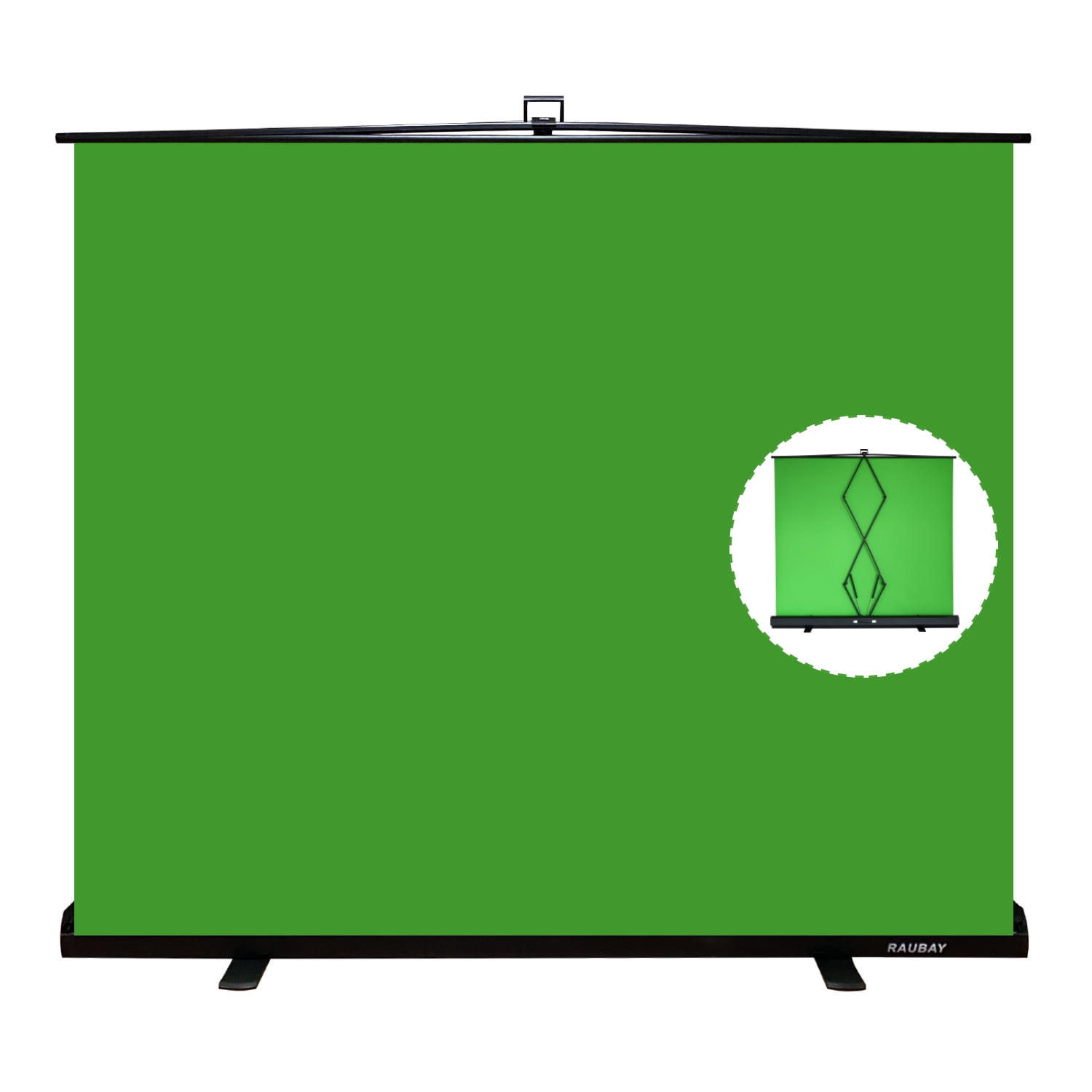 RAUBAY 78.7in x 74.8in Large Collapsible Green Screen Backdrop Portable ...