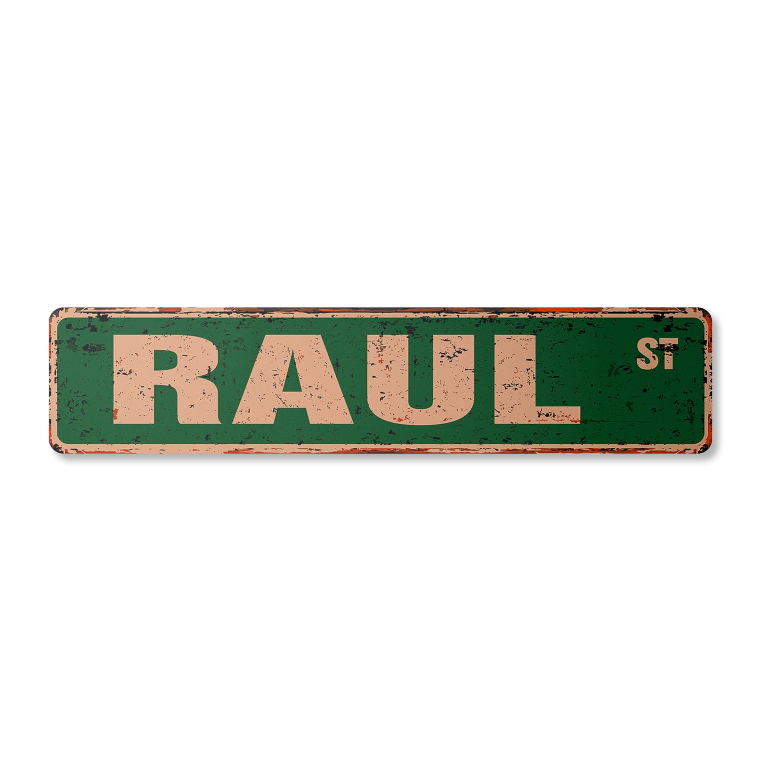 RAUL Vintage Plastic Street Sign Childrens Name Room Sign | Indoor ...