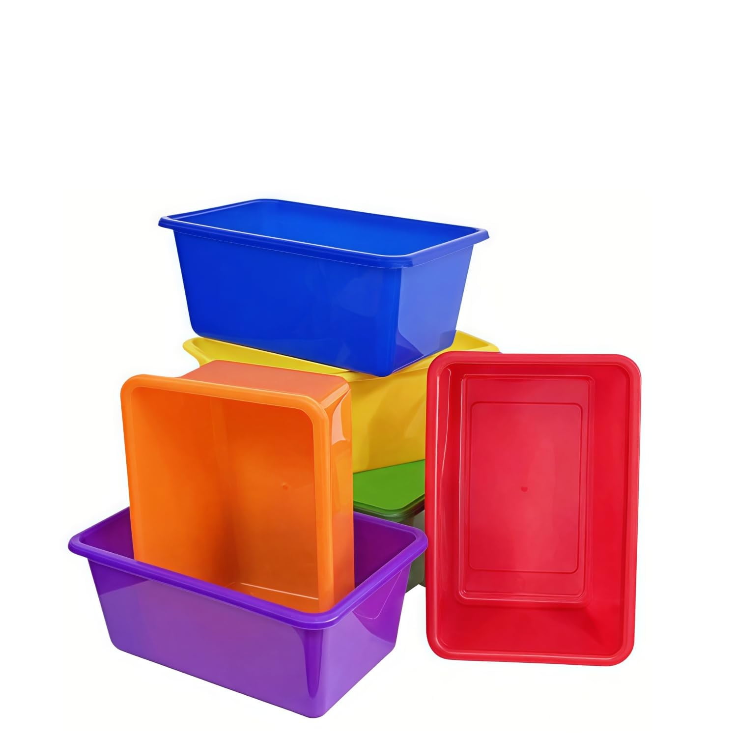 RAUVOLFIA 6 Pack Small Cubby Bin Storage Bins, Multi-Purpose Plastic ...