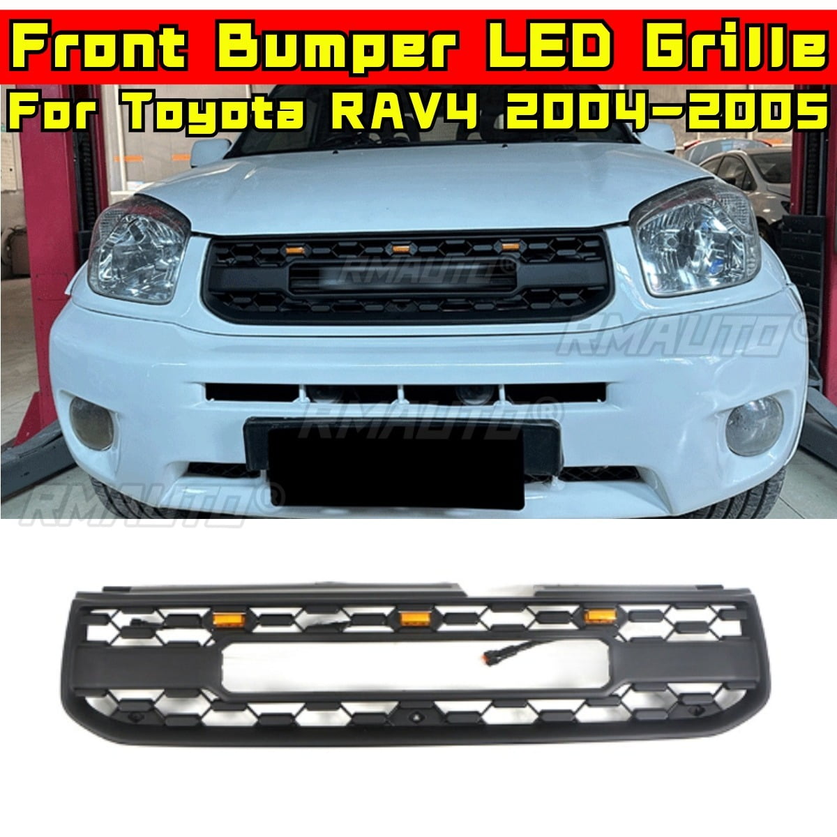 RAV4 Front Grill Car Front Bumper Racing Grille Grill Body Kit Front ...