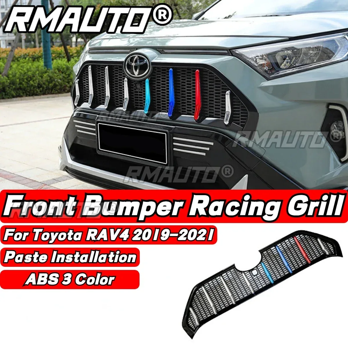 RAV4 Grill Front Bumper Grille Honeycomb Style Racing Grill Bumper Mesh ...