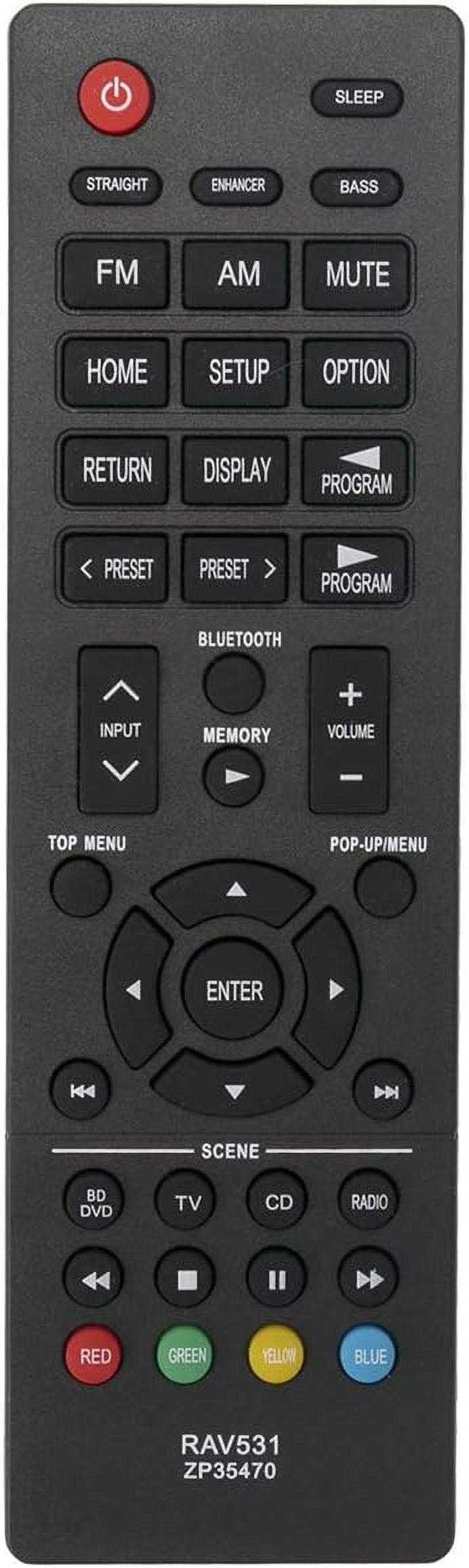RAV531 ZP35470 Replacement Remote Control Compatible with Yamaha AV ...