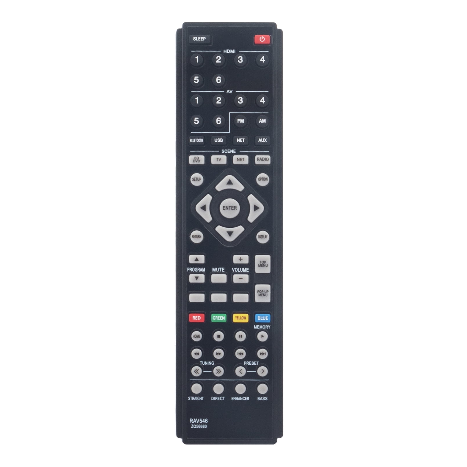 RAV546 ZQ56680 Replace Remote Control for Yamaha RX-V479 RX-V579 RX ...