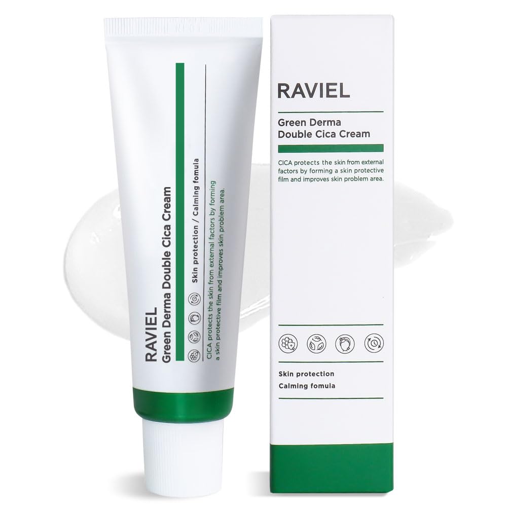 RAVIEL Green Derma Double Cica Cream | Calming & Soothing, Hydration ...