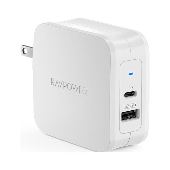 RAVPower USB C Charger MAC, AC Plug, 61W PD 3.0 Universal Wall Power ...
