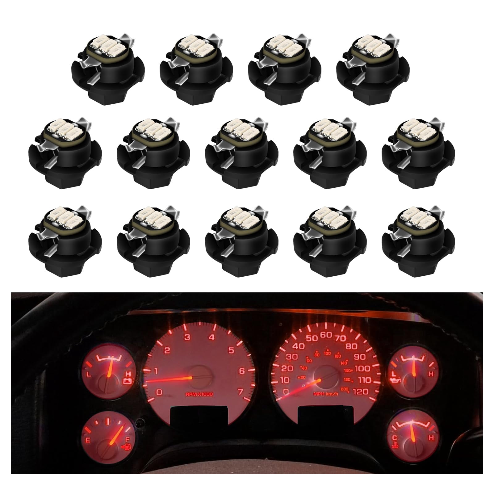 Instrument Clusters For Toyota RAV4 2-Piece Green LED Gauge Cluster ...