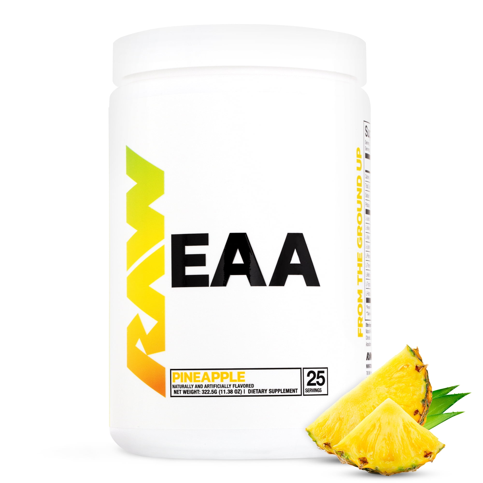 RAW Nutrition EAA Essential Amino Acids Powder Supplement, Pineapple, 25 Servings - Walmart.com