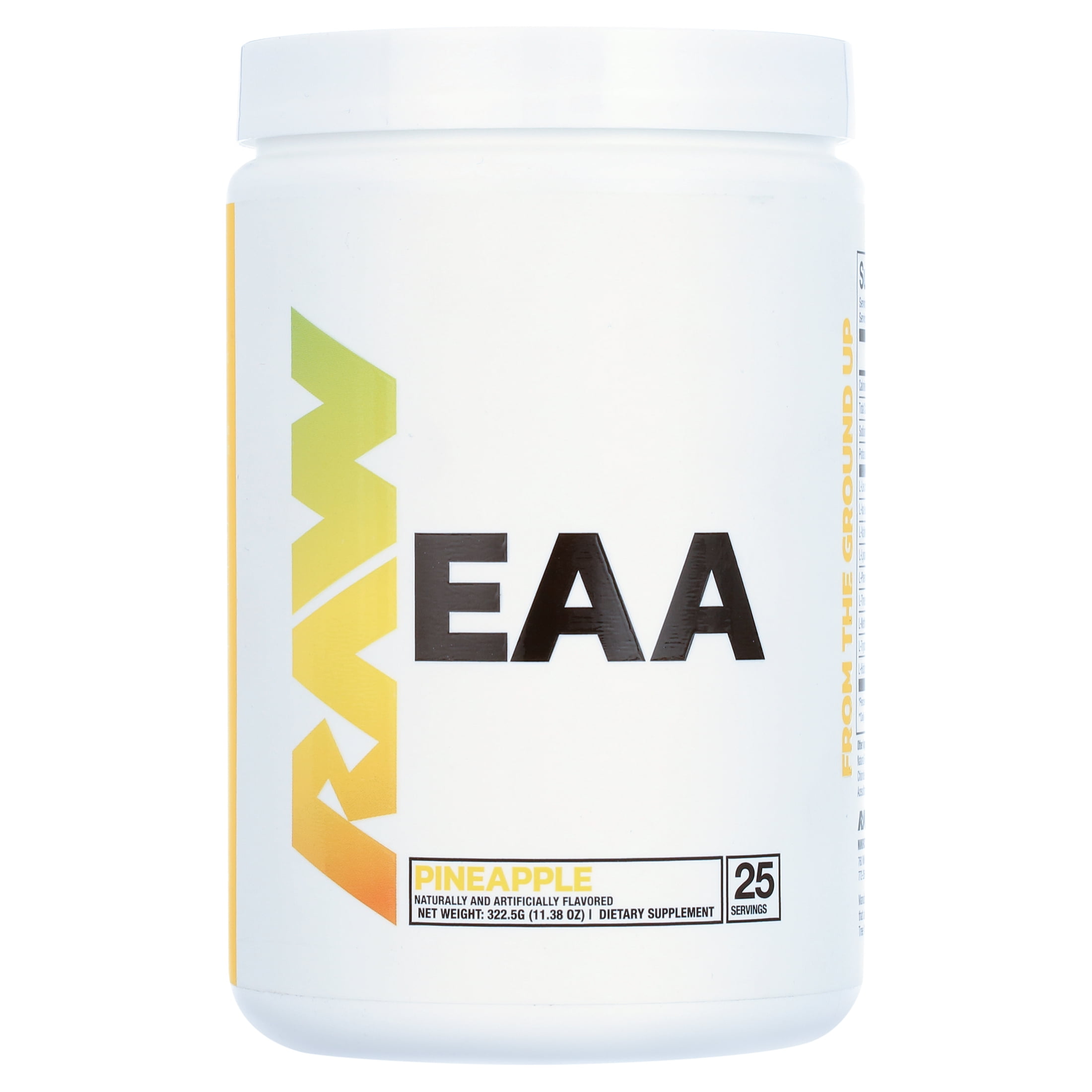 RAW Nutrition EAA Essential Amino Acids Powder Supplement, Pineapple ...