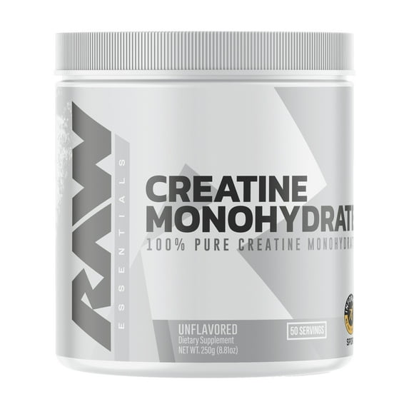 Raw Nutrition Essential 100% Pure Creatine Monohydrate Powder ...