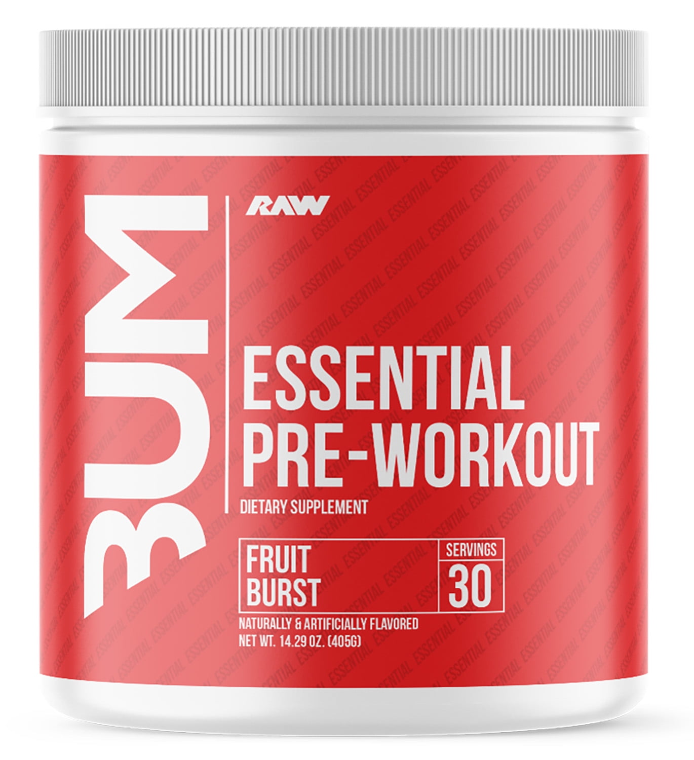 RAW Nutrition Essential Pre Workout Powder, Fruit Burst, 30 Servings ...