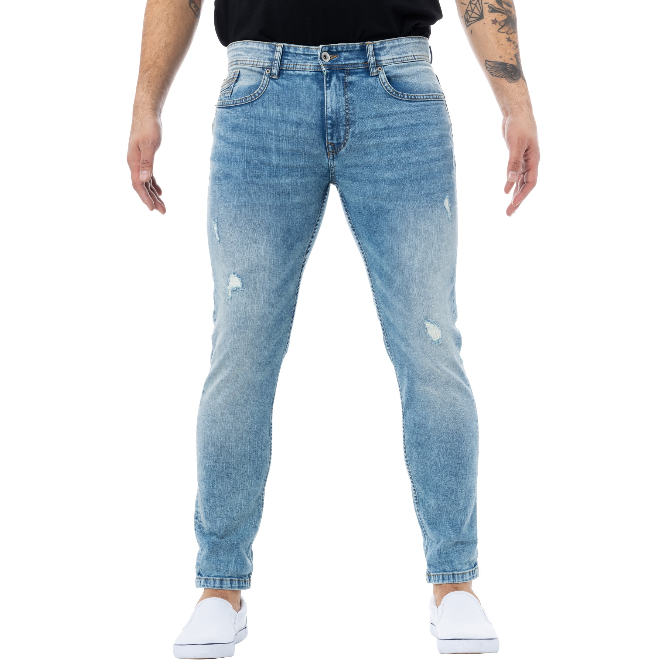RAW X Mens RawX Contrast Neon Stitch Flex Jeans, Lt Stone, 36X32 ...