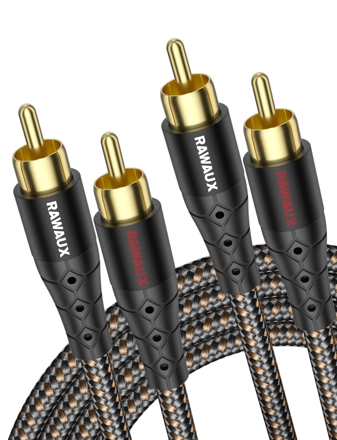 RAWAUX RCA Cable 2RCA Male to 2RCA Male Audio Stereo Subwoofer Cable ...