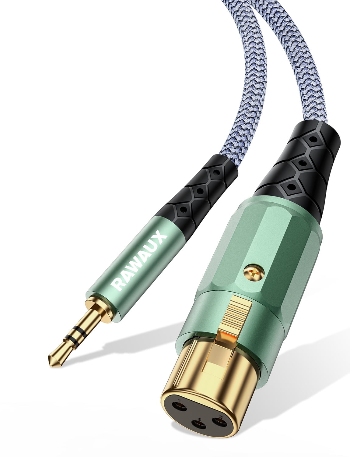 RAWAUX XLR Female to 1/8 Inch TRS Cable 10FT,XLR 3 Pin Female to 3.5mm ...