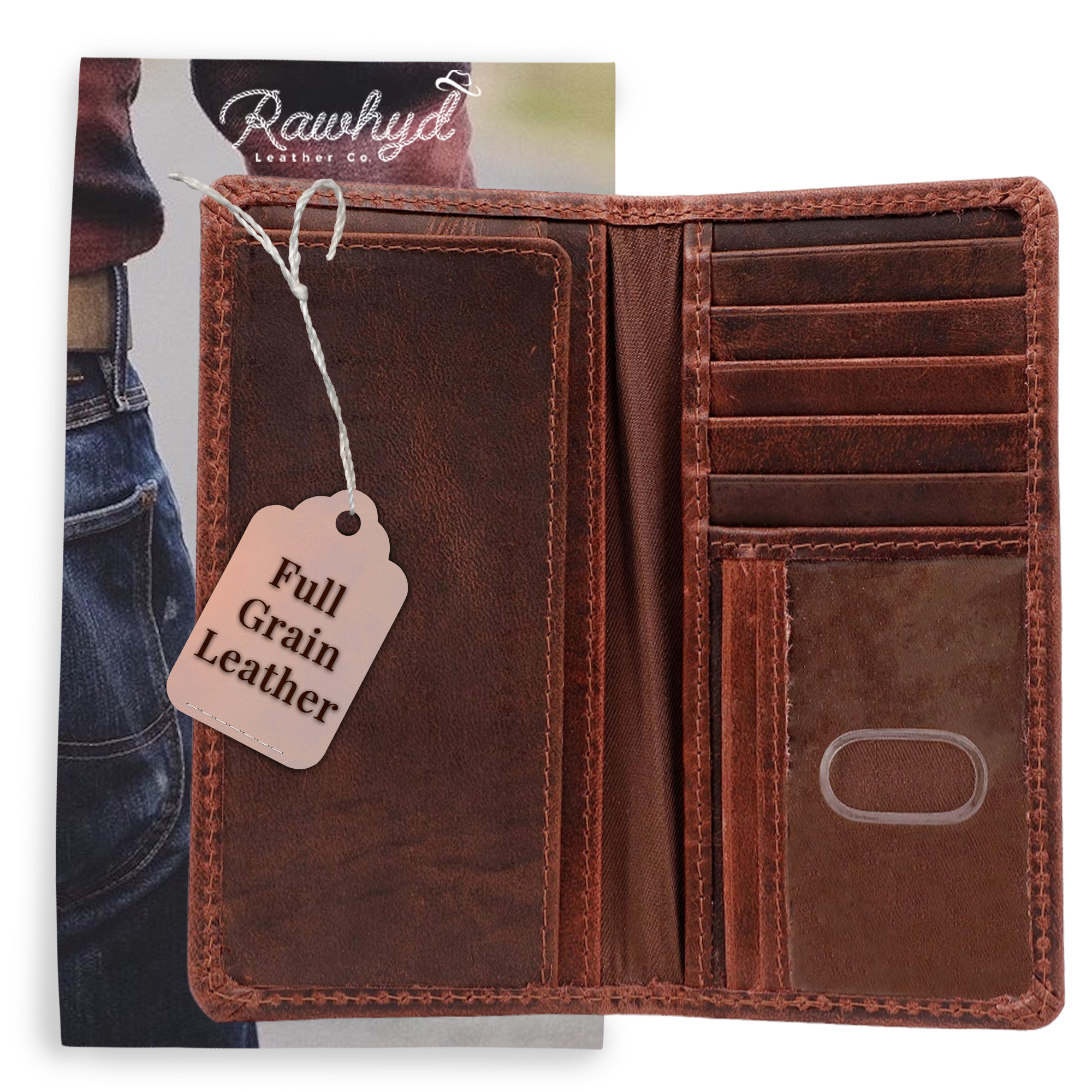 RAW HYD RFID Wallet for Men with Star Concho, Western Wallet, Slim ...