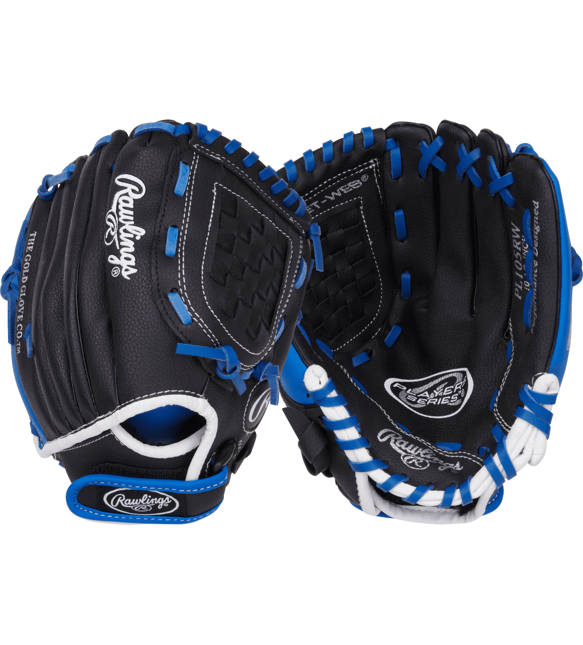RAWLINGS 10.5 in Player Series TBall Glove, Blue & Black, RHT Hand ...