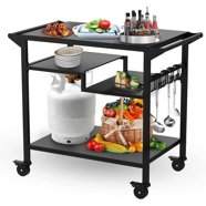 FEASTO 3-Shelf 35In Movable Modular Outdoor Kitchen Table Cart ...