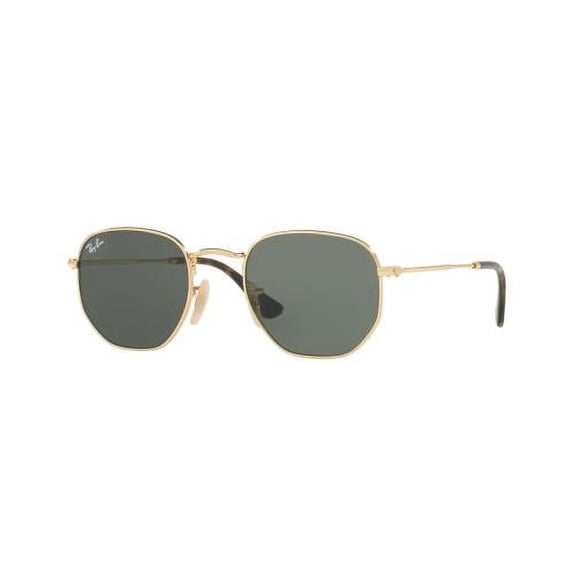 Ray Ban Gold Metal Sunglasses RB3548N 001 Hexagonal Flat Lenses 48MM ...