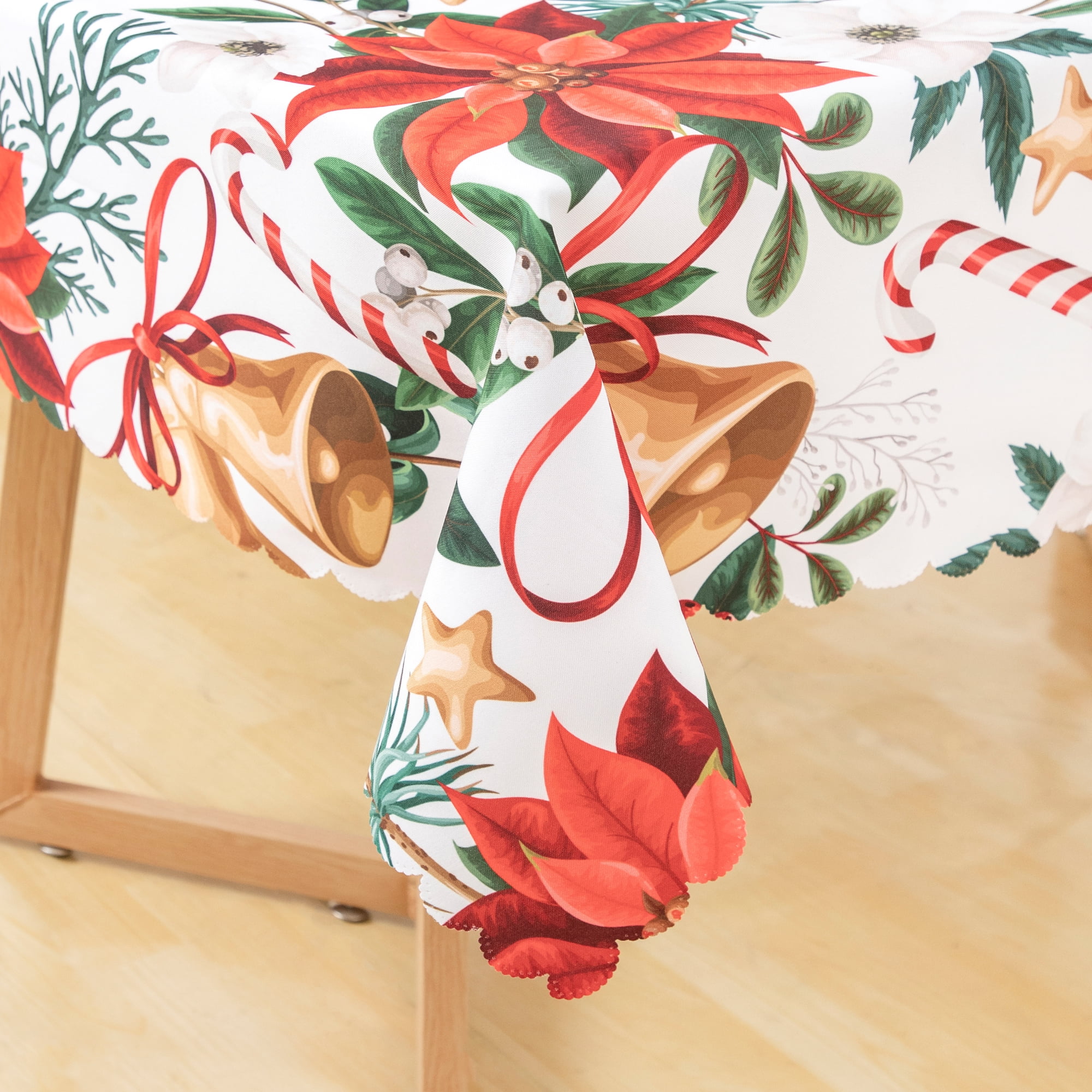 RAY STAR Christmas Table Cloth for Rectangle Table 52x70 Polyester ...