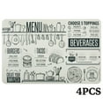 RAY STAR Rectangular Vinyl Placemats Set of 4, 12x18in, Heat Resistant ...