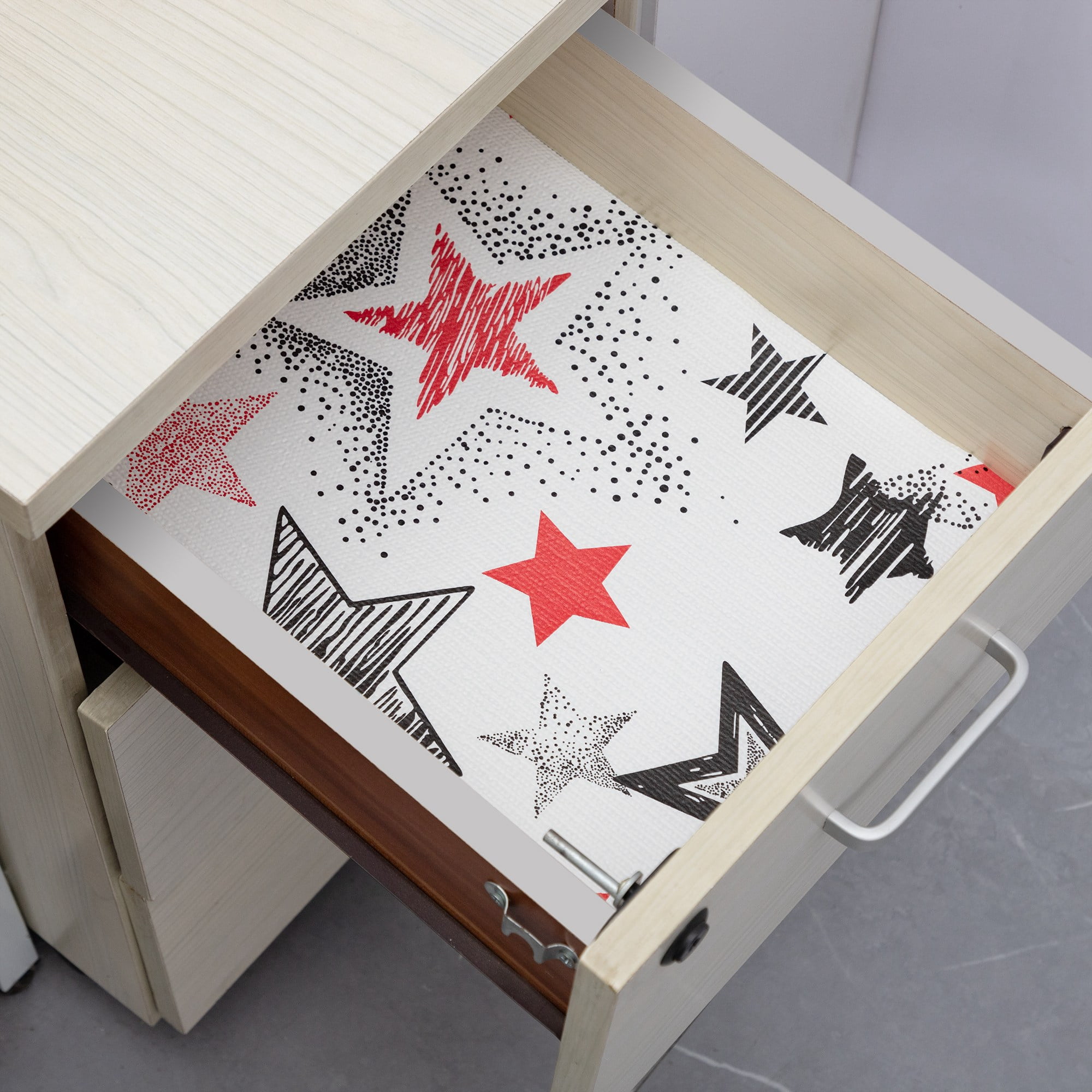 RAY STAR Non-Slip Waterproof Shelf Liner 18x96 Inch, Non-Adhesive Vinyl ...