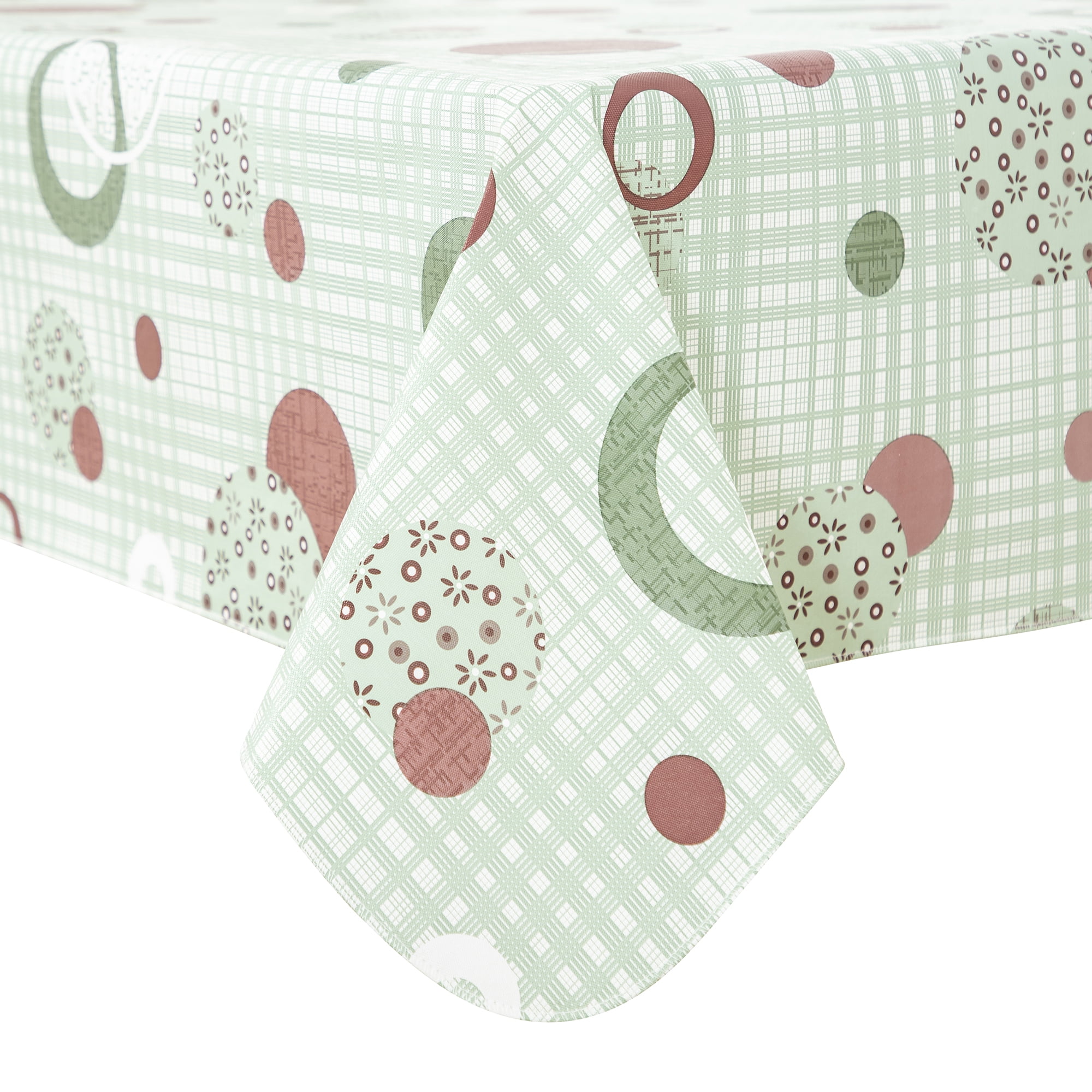 RAY STAR Vinyl Checkered Tablecloth 52x70 Flannel Backing 100% ...