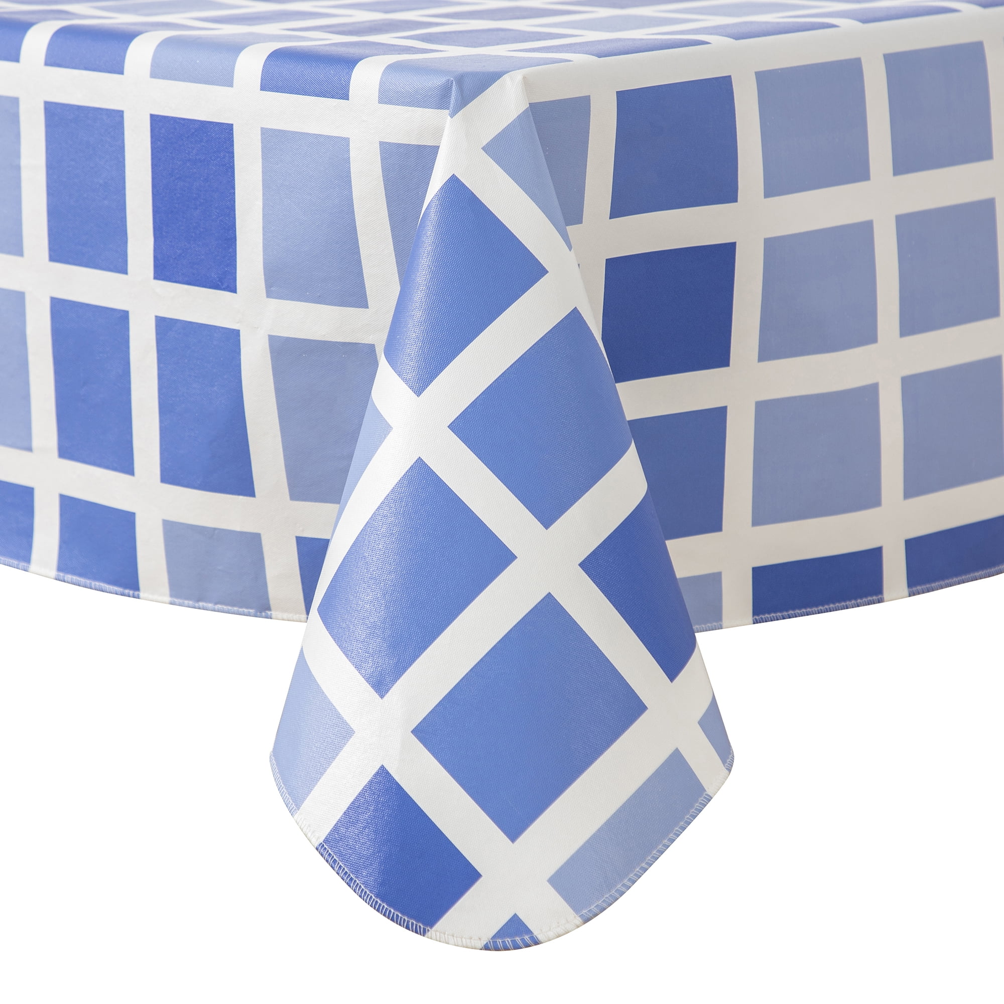 RAY STAR Vinyl Checkered Tablecloth 52x70 Flannel Backing 100% ...