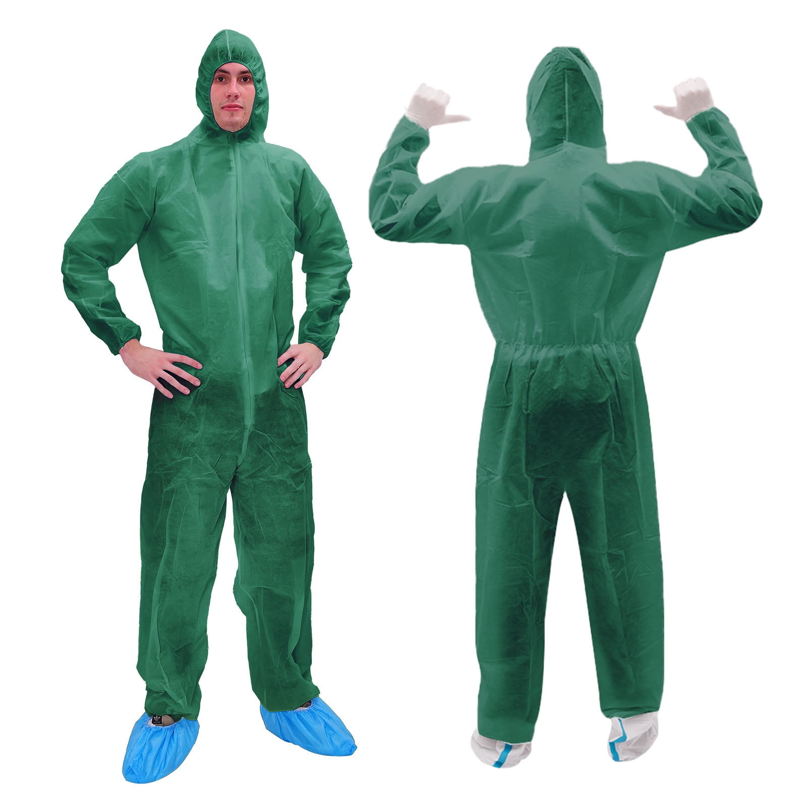 RAYGARD Disposable Coverall with Hood, Waist Zipper Front for Spray ...