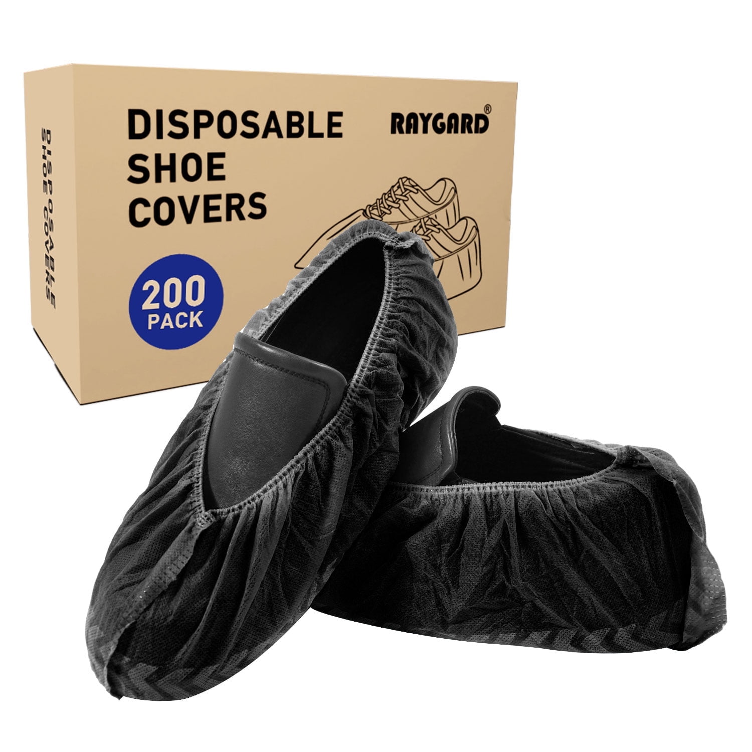 RAYGARD Shoe Covers Disposable - Non-Woven Fabric Shoe Covers for ...